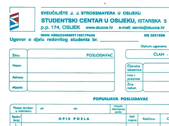 Studentski Centar u Osijeku objavio rok za povrat ugovora