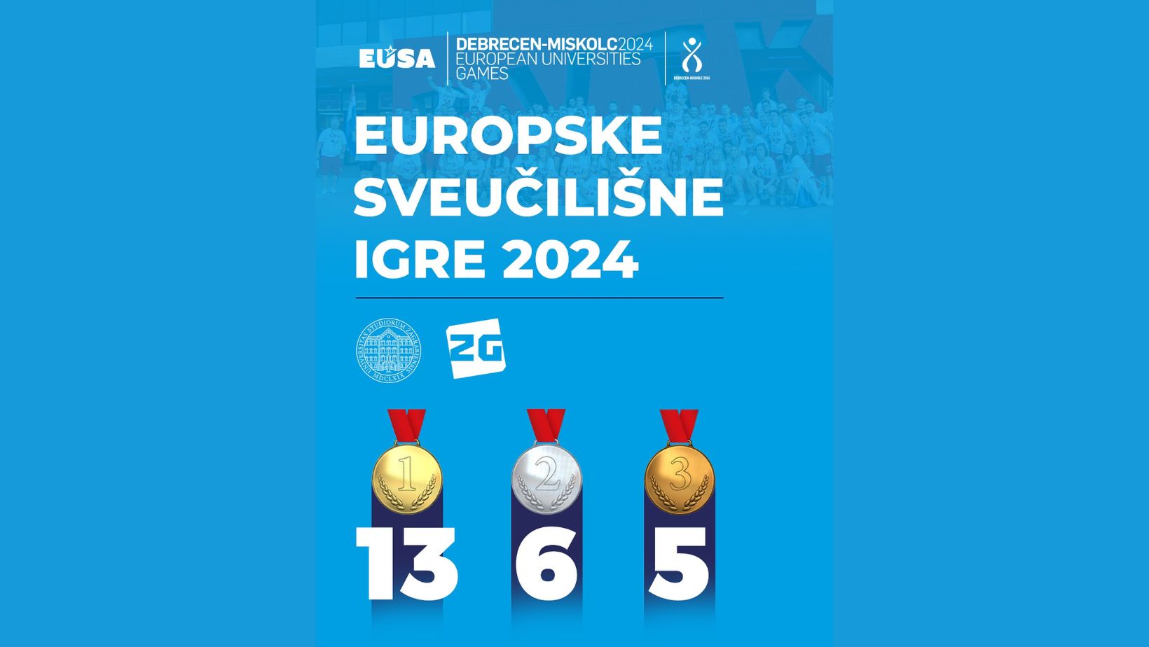 Sveučilište u Zagrebu briljiralo na Europskim sveučilišnim igrama s 24